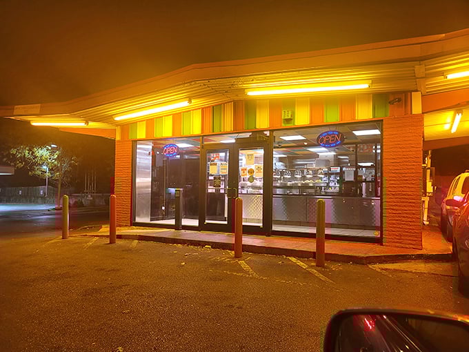 Indi's colorful striped exterior is like its chicken&mdash;bold, unapologetic, and impossible to ignore.