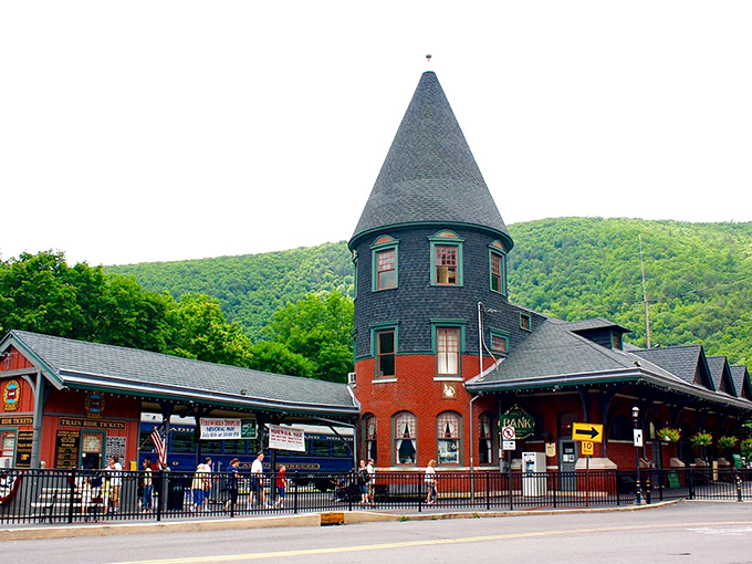 The historic train station in Jim Thorpe stands as a reminder of when rail was king and towns were built to impress arriving visitors.