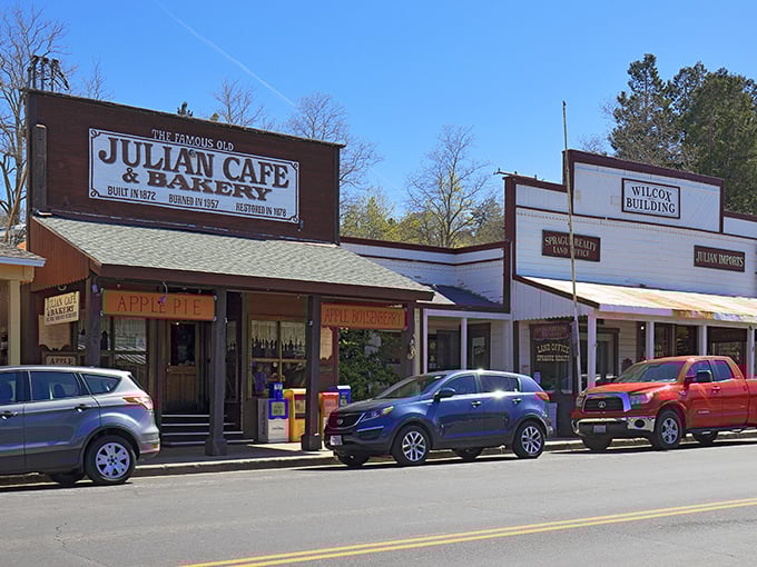Julian's historic storefronts haven't changed much since gold rush days. The apple pie, thankfully, hasn't either.