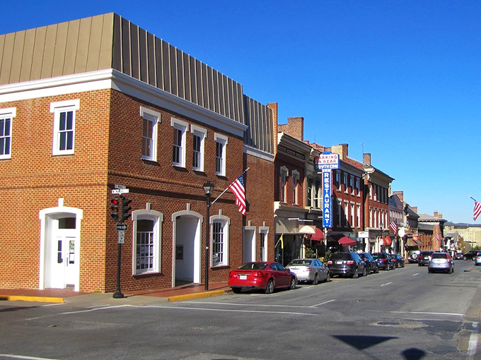 Lexington's downtown stretches like a red-brick timeline, each building whispering stories of cadets and scholars.