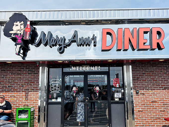 MaryAnn's neon sign glows like a beacon of hope for the hungry. Inside, those chrome accents aren't just decoration—they're time travel.
