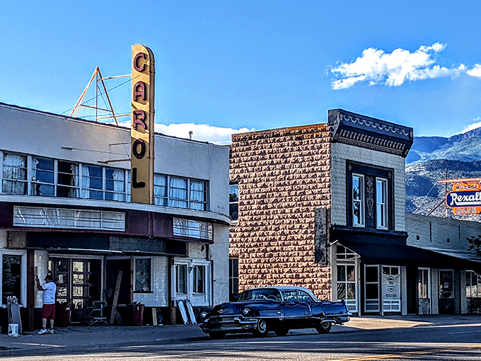 Monroe's vintage buildings and classic cars create a scene straight out of an American nostalgia painting.