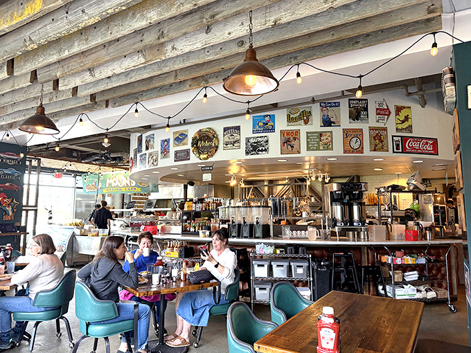 Industrial chic meets comfort food - Moon's Kitchen transforms urban dining into something wonderfully down-to-earth and delicious.