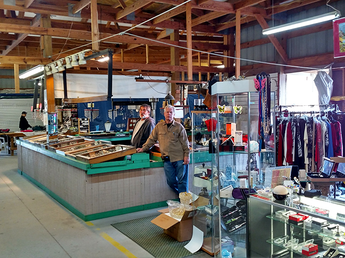 NMB Flea Market's indoor section gleams with glass cases protecting collectibles that range from nostalgic to downright quirky.