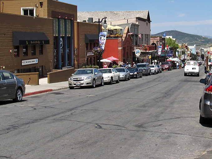 Park City's famous Main Street climbs the hillside like a colorful ribbon, connecting past and present one storefront at a time.
