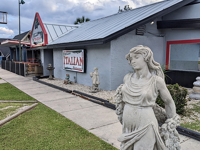 This Italian restaurant in Perry brings a taste of the old country to small-town Florida, complete with charming statuary.