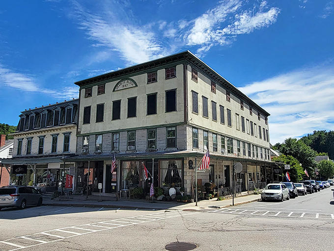 Historic architecture stands proud along this commercial corridor, where every brick building tells tales of American entrepreneurial spirit.