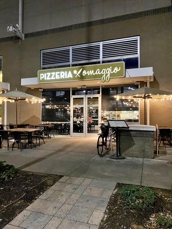 String lights, colorful walkways, and pizza worth writing home about. Omaggio creates an experience, not just a meal.