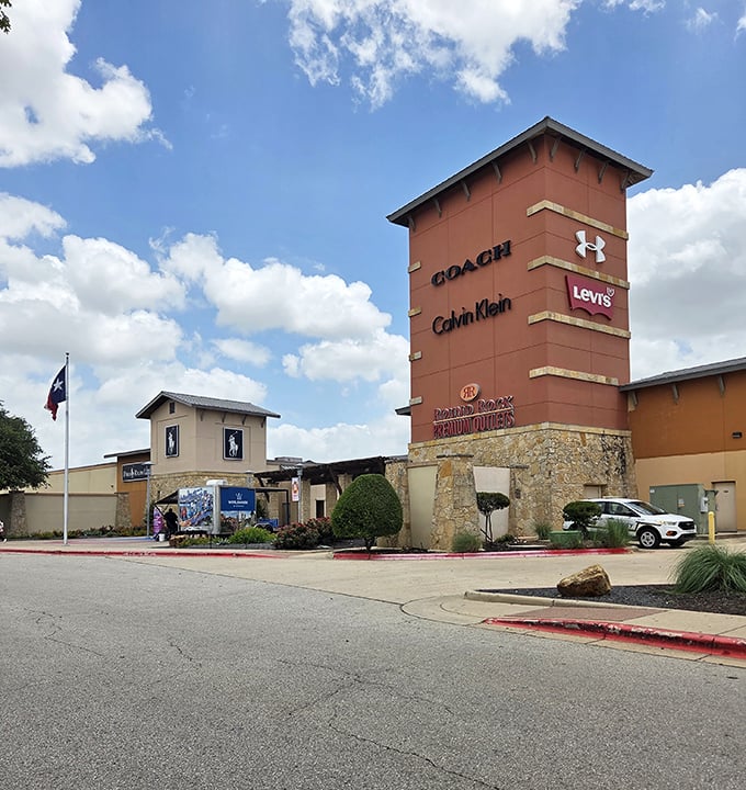 Coach and Calvin Klein tower above like old friends greeting you, promising luxury brands at prices that won't break the bank.