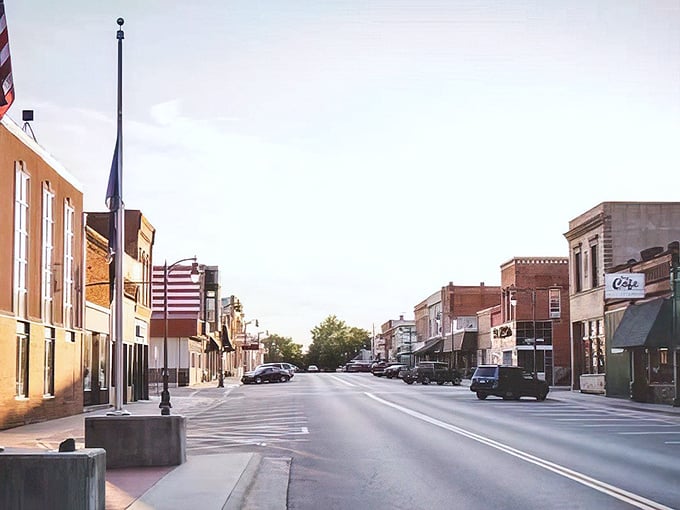 Sabetha's Main Street boasts a flagpole tall enough to spot from three towns over&mdash;where "rush hour" means four cars waiting at the only stoplight.
