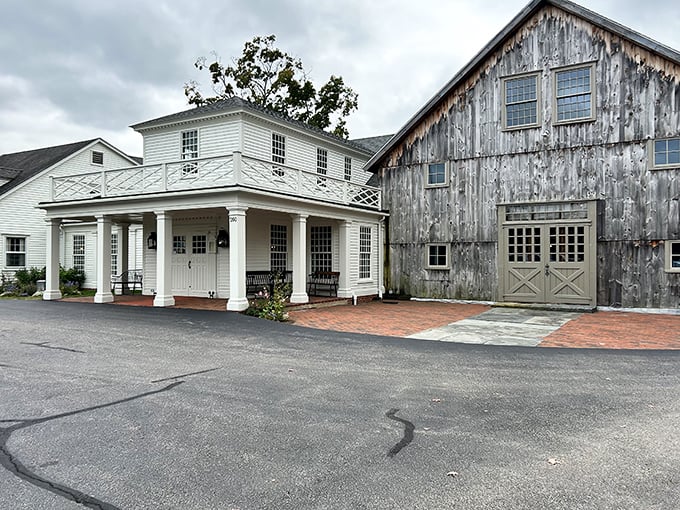 Salem Cross Inn combines colonial charm with culinary excellence&mdash;white clapboard, weathered barn, and steaks that would make Paul Revere ride again.