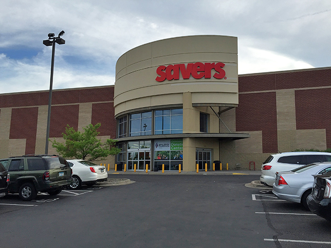 That distinctive curved entrance design makes finding bargains feel almost as architectural as visiting a modern art museum.