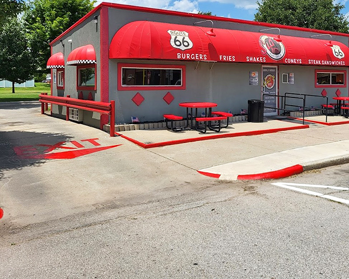 Classic Route 66 diner vibes serve up nostalgia with every perfectly grilled hot dog.