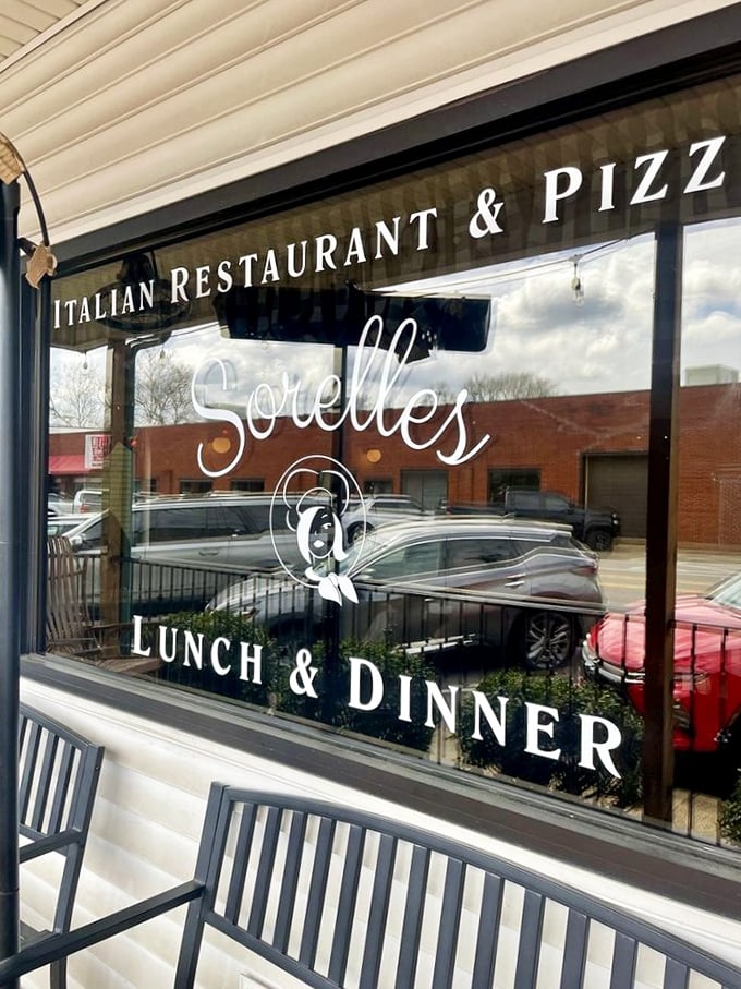 Sorelles' elegant storefront looks like it was plucked straight from a charming Italian village.