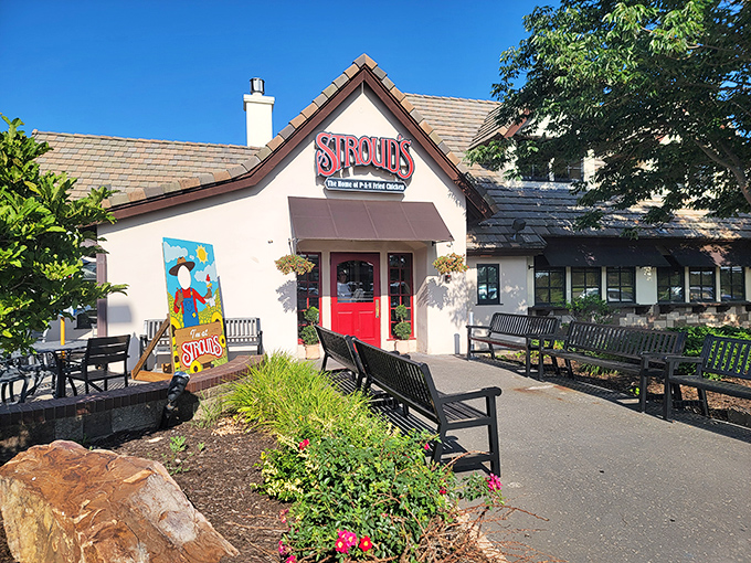 Stroud's charming cottage exterior feels like walking into a fairy tale where pan-fried chicken is the happily ever after.