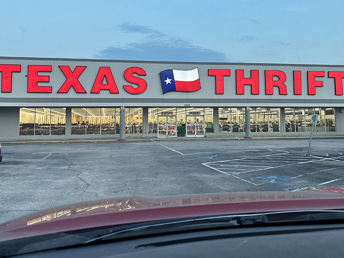 That massive Texas Thrift sign isn't kidding &ndash; this place stretches longer than a country song.