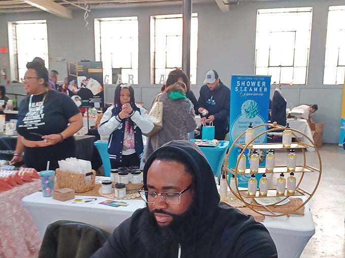 Indoor vendor spaces create cozy shopping nooks where local entrepreneurs showcase their unique products and creative talents.