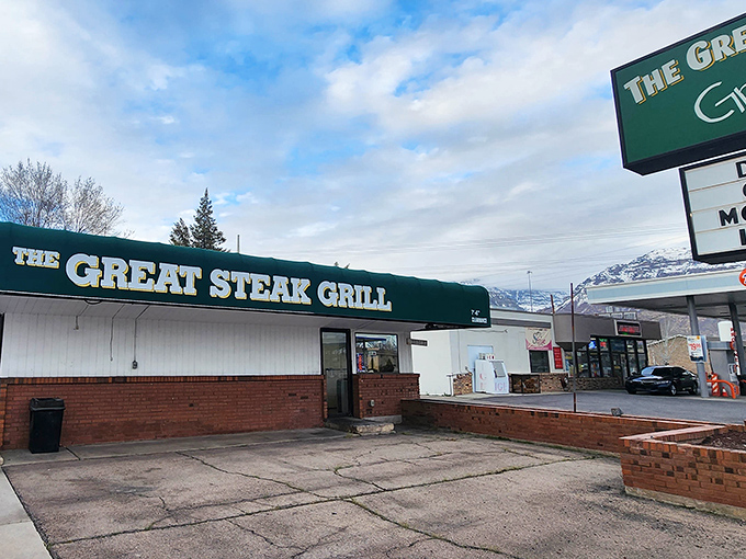 Simple green signs often mark the spots where locals keep their best-kept dining secrets.