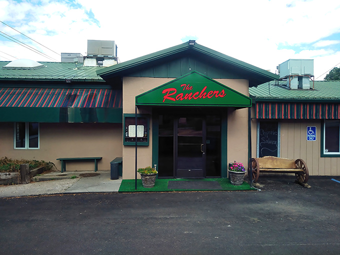 The Ranchers' modest green awning is like a trail marker for hungry hikers on the path to flavor country.