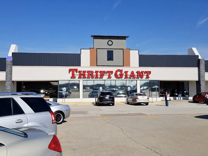 Thrift Giant in The Colony boasts a modern storefront that stands out in the Texas landscape.