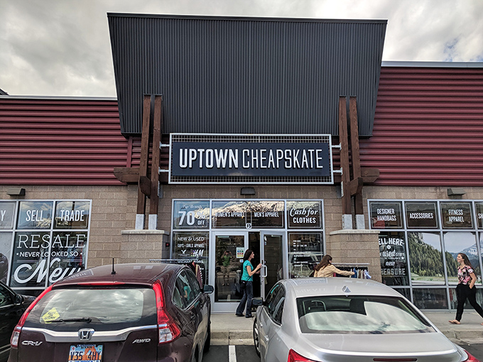 Contemporary design meets classic thrift store magic - this storefront promises fashion finds that'll make your closet sing with joy.