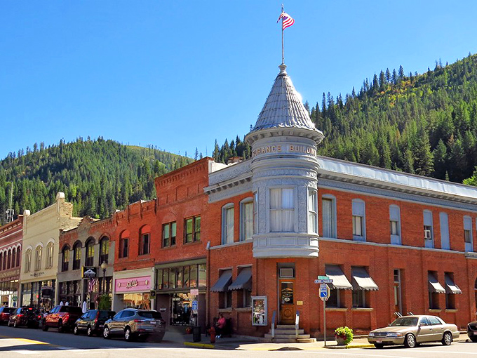 Wallace's historic brick buildings tell stories of mining days when this town was the silver capital of the world.