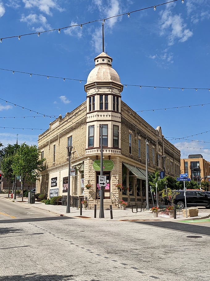 Wauwatosa's charming corner building stands like a friendly neighborhood anchor, welcoming families without intimidating budgets.