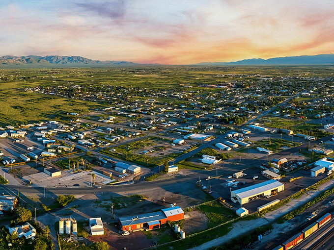 Willcox's aerial view reveals a well-planned community nestled in wide-open spaces. Room to breathe and affordable too!