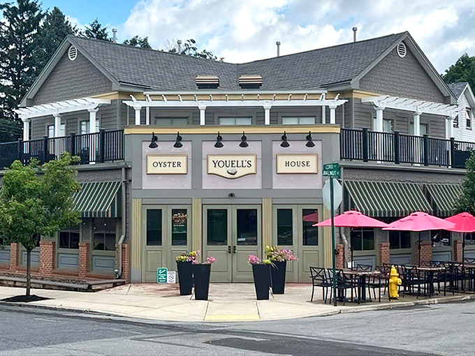 Youell's sunny yellow exterior is like a beacon calling seafood lovers to this Allentown institution.