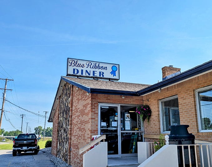 That blue ribbon sign isn't just decoration &ndash; it's a promise of award-worthy breakfast experiences ahead.
