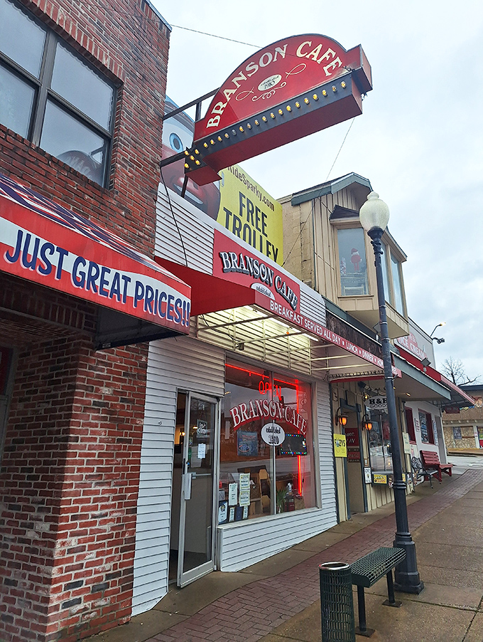 That vintage sign has witnessed decades of hungry tourists and locals alike, all searching for biscuits that taste like grandma's.
