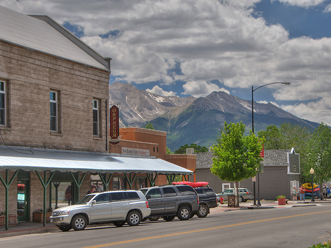 Those snow-capped fourteeners make even a simple grocery run feel like a grand mountain expedition.