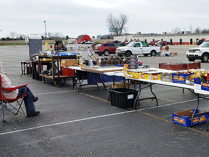 The organized chaos of outdoor flea markets creates the perfect atmosphere for unexpected discoveries everywhere.
