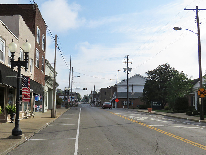Mountain backdrops frame this charming downtown, where scenic beauty comes standard with every affordable home purchase.