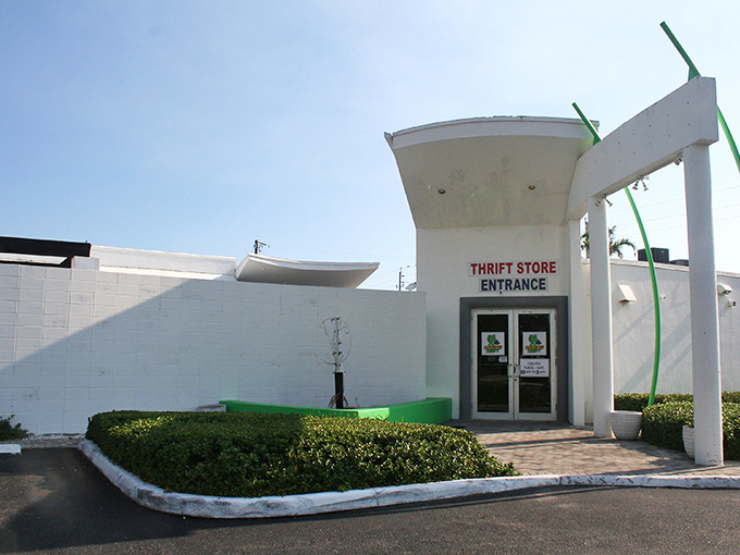 Those green poles aren't just decorative&mdash;they're exclamation points emphasizing the amazing deals waiting inside.