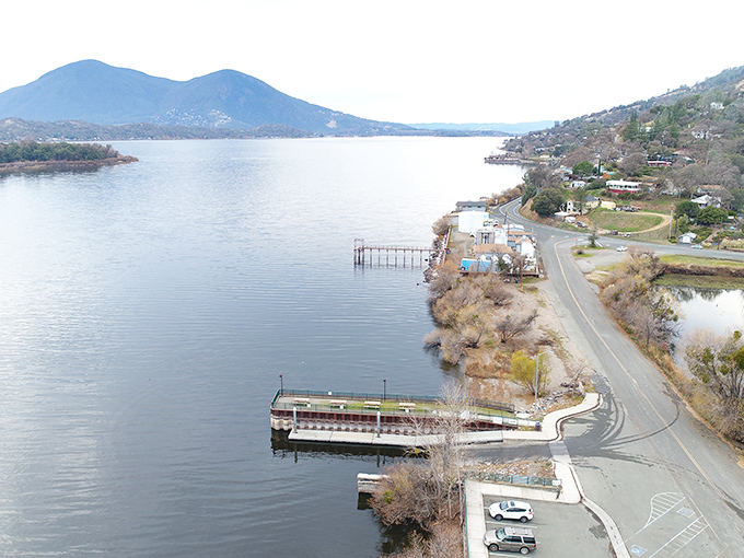 Clear Lake's shimmering waters embrace the shoreline of Clearlake Oaks, where affordable waterfront living still exists in the Golden State.