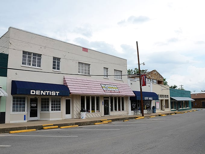 Main Street Clinton offers that "Andy Griffith Show" vibe with a dash of modern convenience. Where dentists and burger joints share the same block.