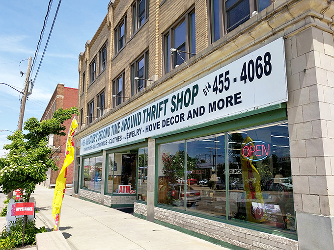 Cobb's storefront: "Window shopping takes on new meaning at this Erie institution where treasures await behind every pane."