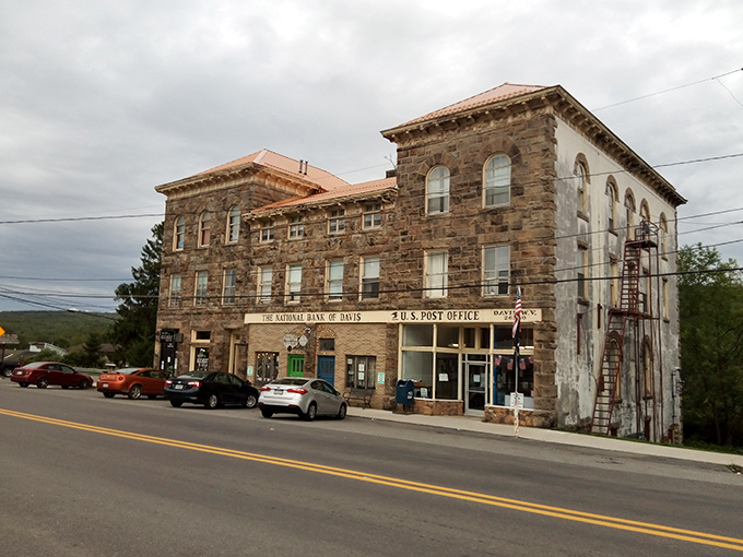 The storefronts of Davis welcome visitors with that perfect blend of mountain town practicality and unexpected artistic flair.