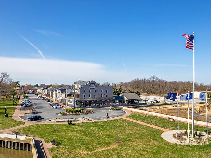 Delaware City's waterfront park offers scenic views and community gatherings without the premium price tag.