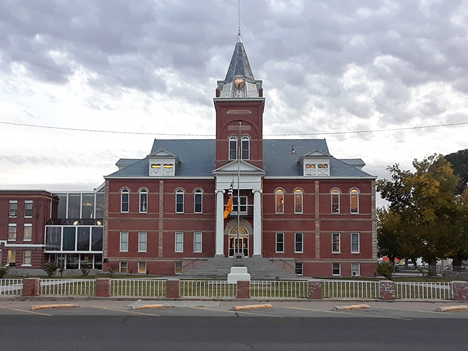 Time stands still, so do prices! Deming's magnificent courthouse tower watches over a town where dining costs haven't climbed as high as its spire.