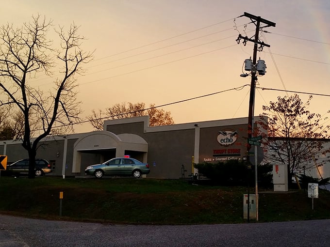 Eureka! You've found it - a thrift store that makes tourist town shopping actually affordable.