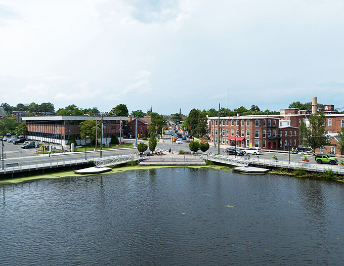 Historic brick buildings reflect the town's industrial past &ndash; now home to affordable living spaces with character.