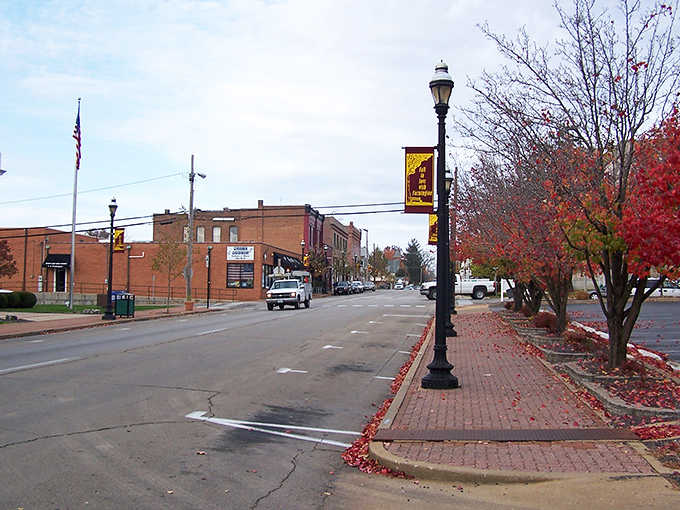 Historic brick buildings line these streets where the Pony Express once thundered toward western adventures.