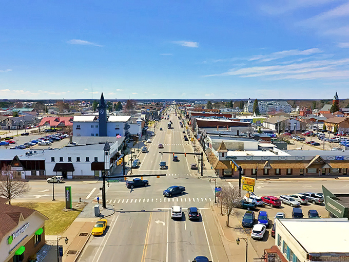 The wide streets of Gaylord offer room to breathe, both for pedestrians and for your monthly budget.
