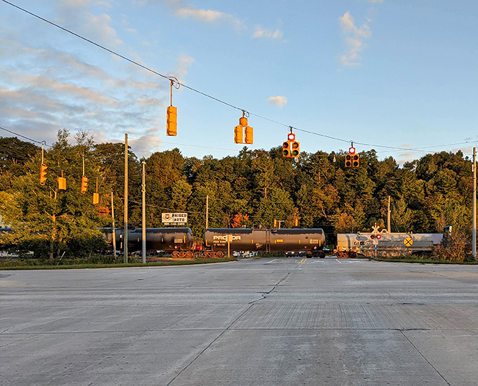 The train passing through Gladstone might be carrying cargo, but the real treasure is the affordable housing market waiting to be discovered.