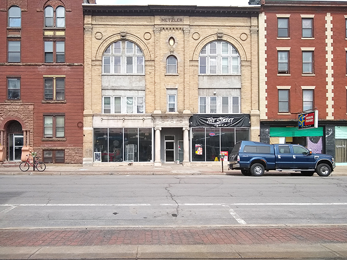 Historic brick buildings line Herkimer's streets, housing businesses where prices seem frozen in a more affordable era.