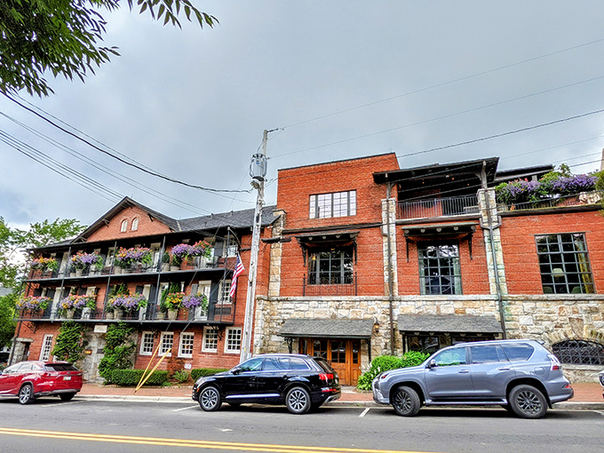 Highlands features beautiful stone and brick buildings with flowering balconies that would make any Hallmark movie director swoon.