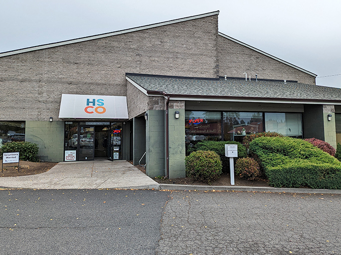 Behind this unassuming entrance lies a world of treasures where every purchase helps animals in need.