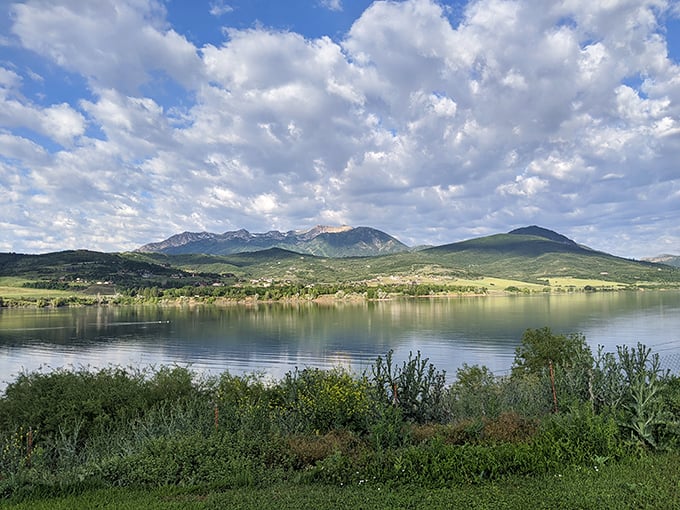 When mountains frame a lake this perfectly, you know Mother Nature was showing off.